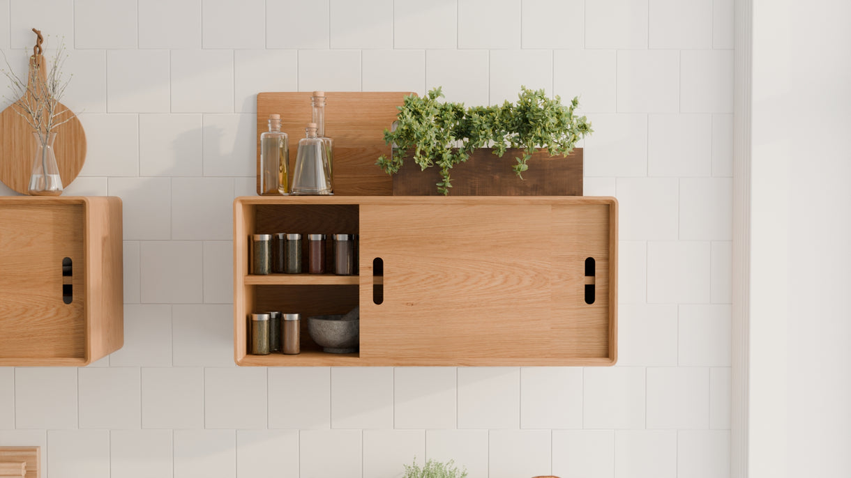 Solid Wood Floating Storage Cabinet – Avin Furniture Co
